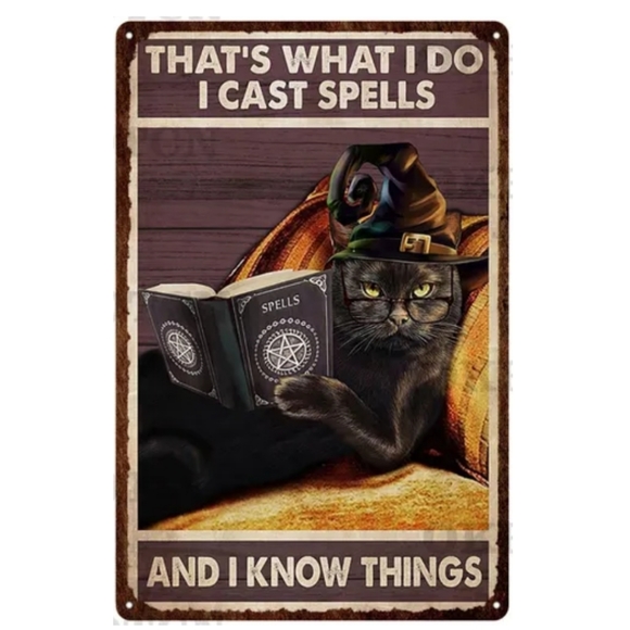 None | Wall Decor | Black Cat Spell Book Candle Magic Witch Halloween ...